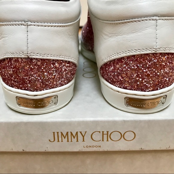 Jimmy Choo | Shoes | Jimmy Choo Miami Sneakers In Platinumflamingo | Poshmark